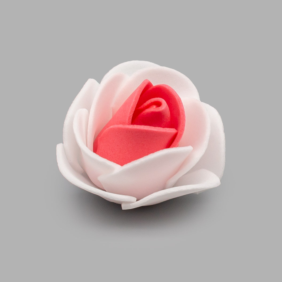 Цветы декоративные из фоамирана 'Розочка', SOVUSHKA, 25151, 38 мм (белый, красный), 8 шт