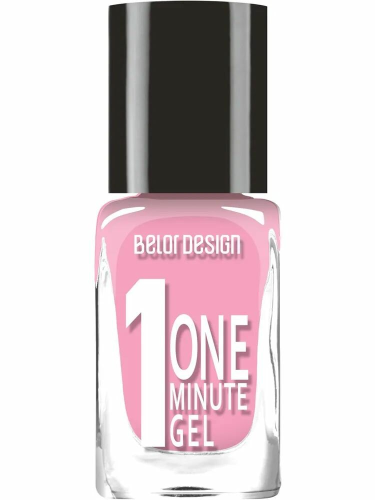 Belor Design Лак для ногтей One Minute Gel, классический розовый, тон №213, 10мл