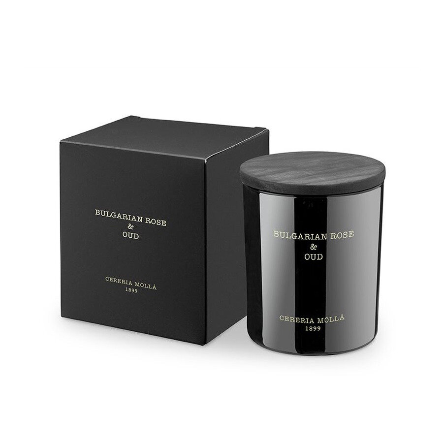 Свеча ароматическая Cereria Molla Роза и уд 230 г, 9х9х9 см, премиум качество