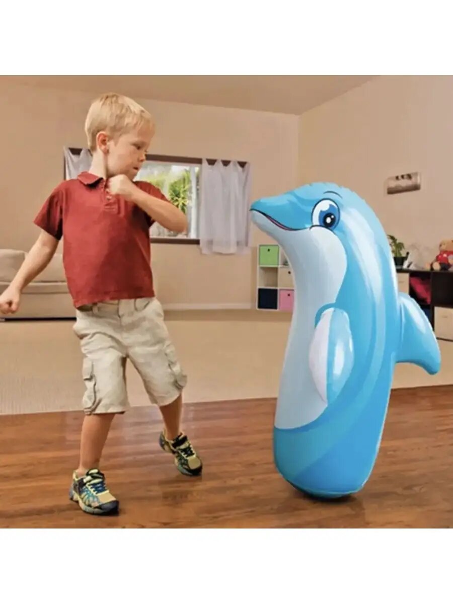 Игрушка надувная Невaляшка для детей Дeльфин 94х61 от 3лет