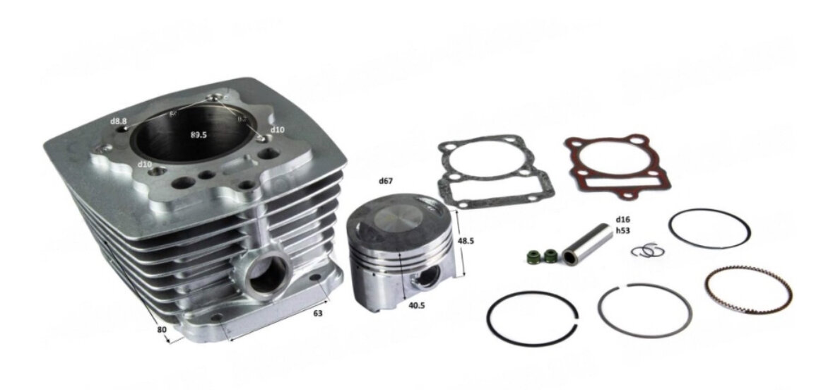 ЦПГ (поршневая) 167FMM (CG250) 167FMM (CG250-B) d=67 (98,8/98,75/82,25/16)