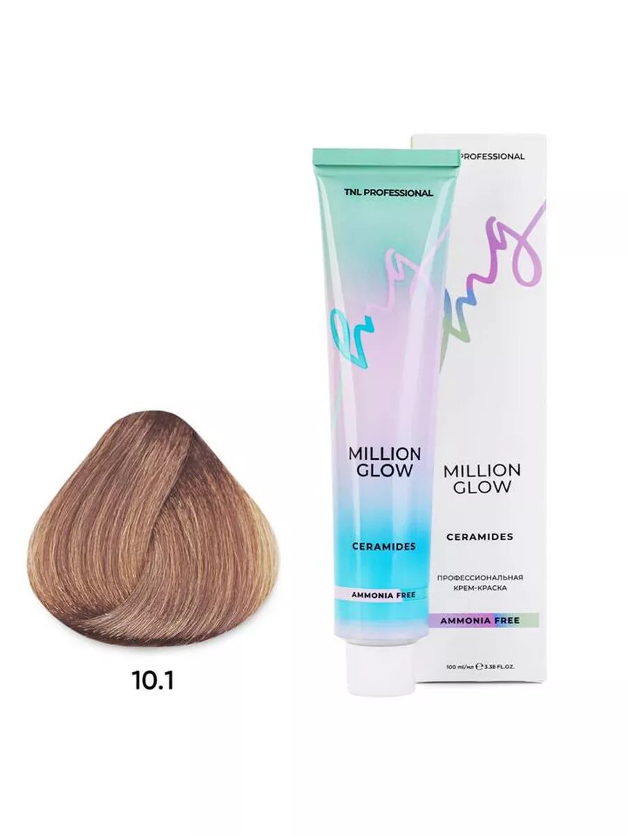 Крем-краска безаммиачная для волос Million glow Ammonia free collection Ceramides 10.1