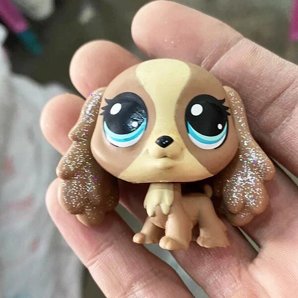 Мини-фигурка животного LPS, коричневый с белым