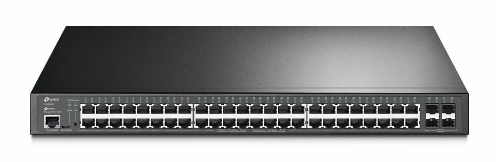 Управляемый коммутатор Tp-link JetStream TL-SG3452 2го уровня с 48 гигабитными портами RJ45 и 4 гигабитными портами SFP