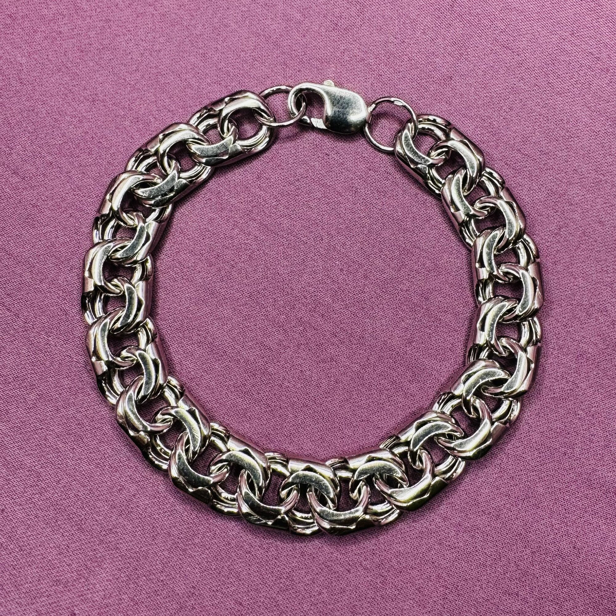 Браслет, серебро, 925 проба, родирование