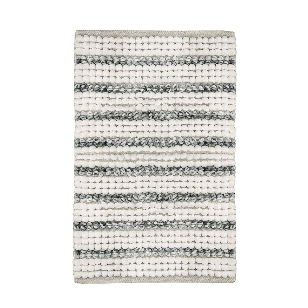 Коврик для ванной бело-серый 80х50 см Fora Soft Cotton (FOR-SC50-80STR)
