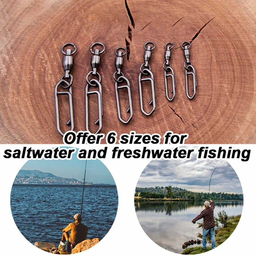 25шт Клипсы для рыбалки с подшипниками и быстросъемными соединителями