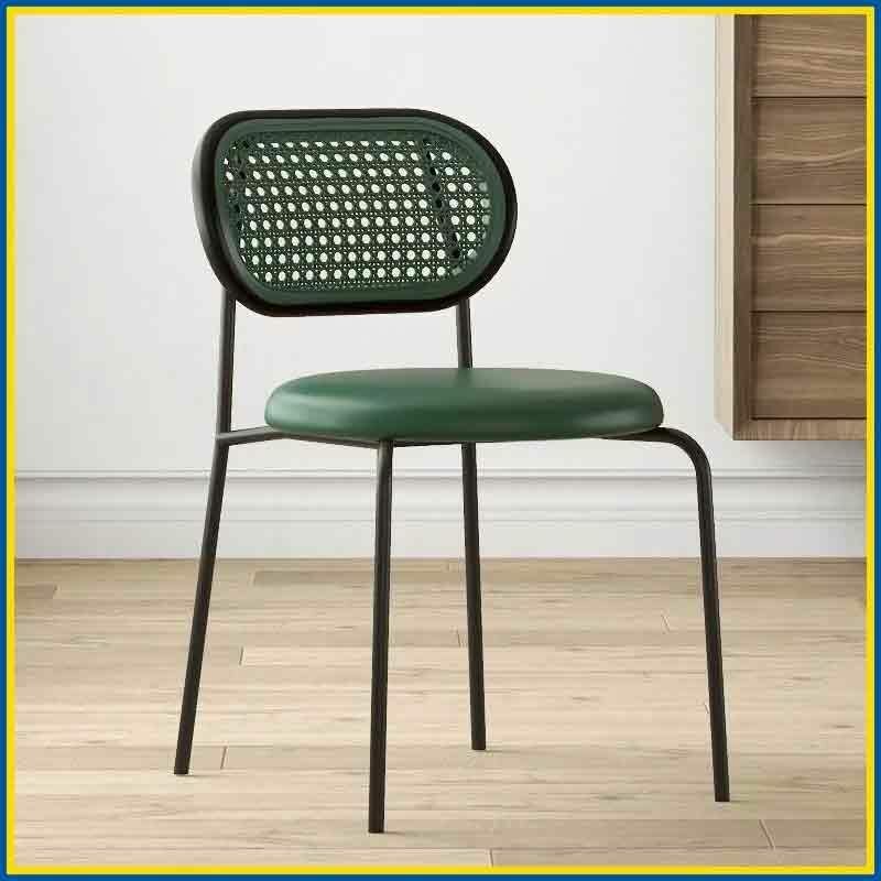 Ретро-стул из ротанга, стул из кованого железа