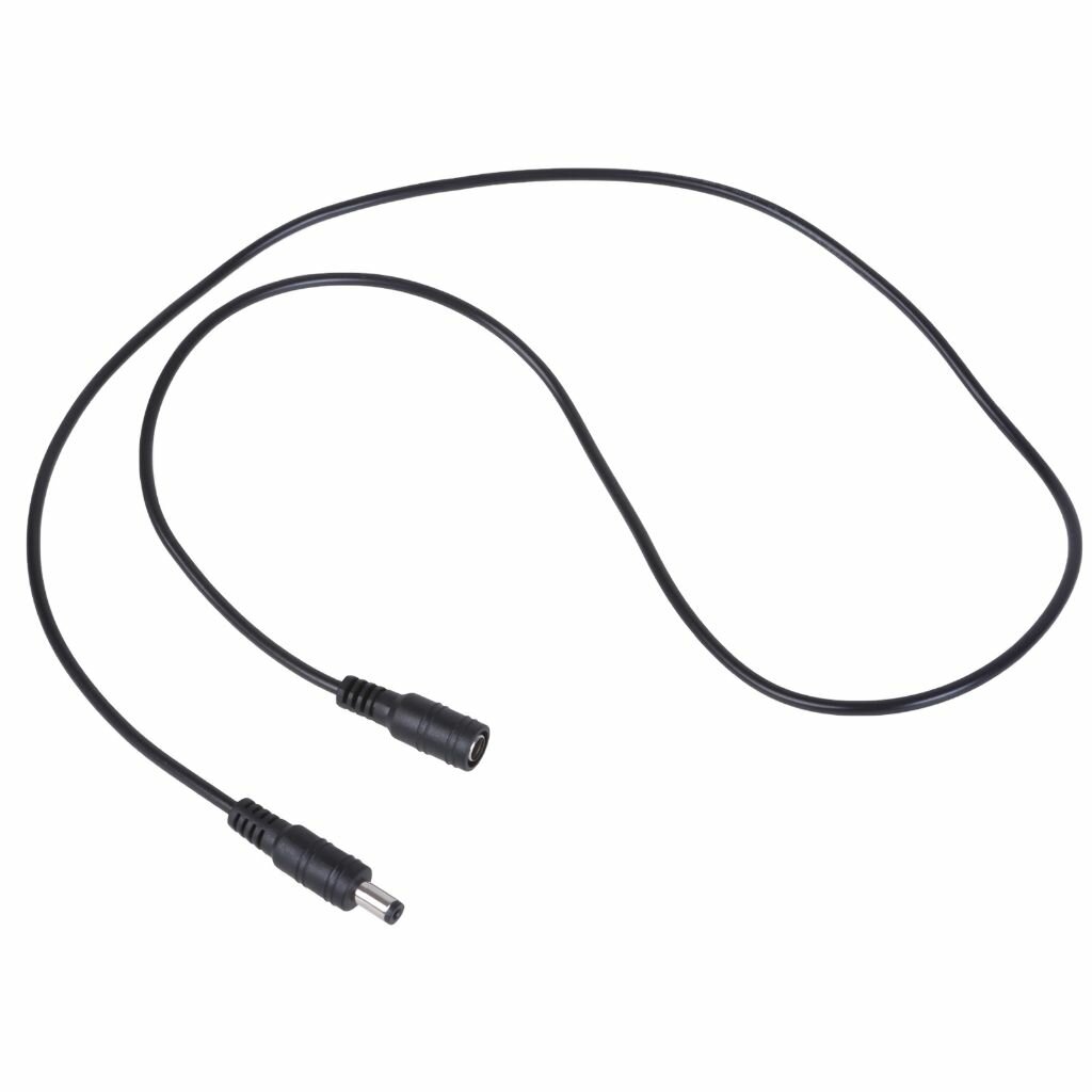 Аудио-удлинитель питания 5,5x2,1 мм от розетки к розетке-черный-50 см