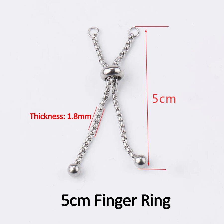 Каламори набор слайдеров для браслетов из нержавеющей стали 3 шт. Серебряный, 5cm-Steel Color