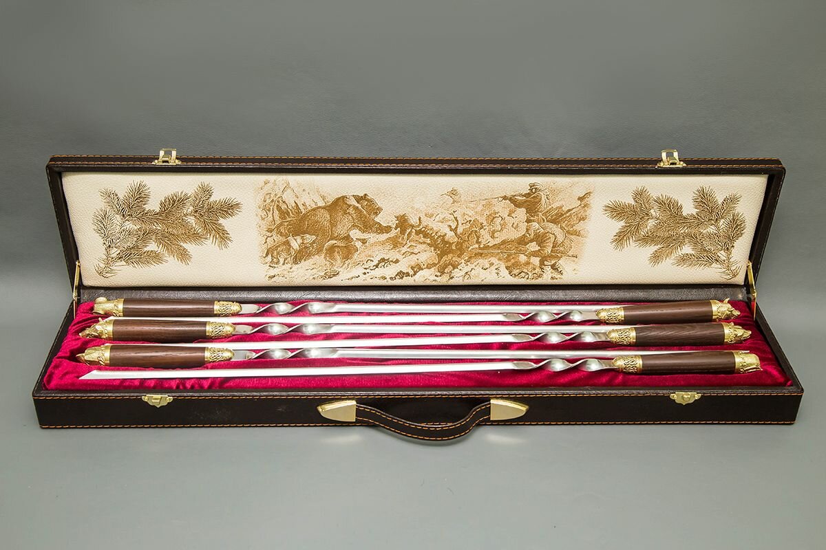 Подарочный набор Шкатулка 2.1(Звери: каменные головы, бархат, рисунок) Официальный магазин производителя