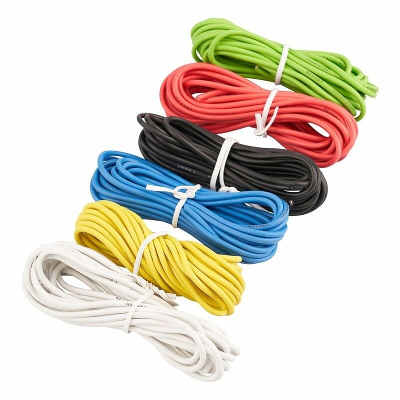 Набор автопровода Радуга 1х1,00мм, 6 цветов (белый, желтый, зеленый, красный, синий, черный) по 3м REXANT