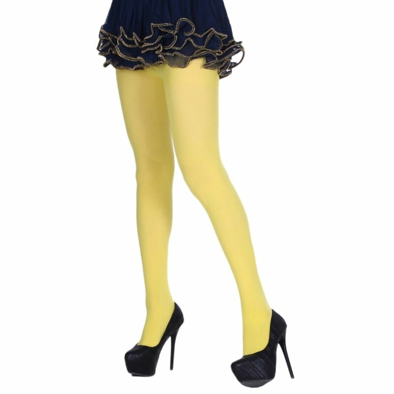 Женские колготки, желтый комбинезон