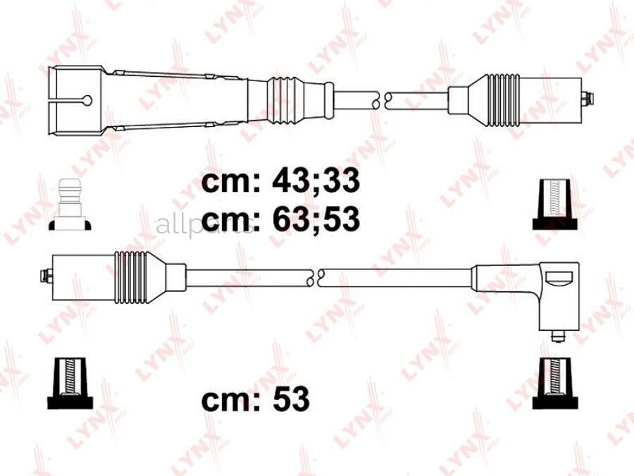 LYNXAUTO SPC8022 Провода высоковольтные AUDI 80 1.6 84-91/Golf III 1.6-2.0 94>/Passat 1.5-1.8-96