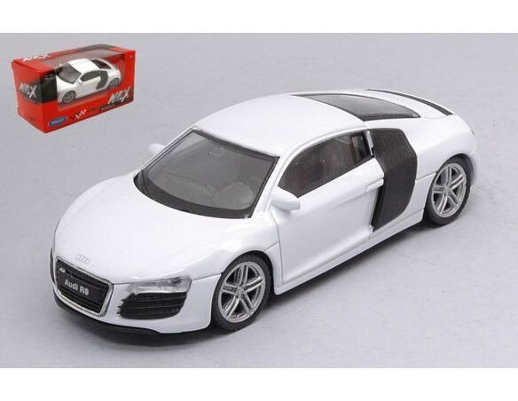 Машинка Welly Audi R8 белая 1:43 44000W