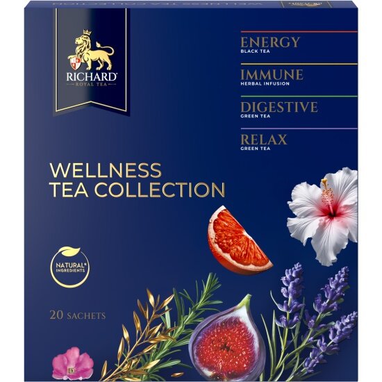 Чай ассорти Richard (Ричард) "Royal Wellness Tea Collection" 20 сашет