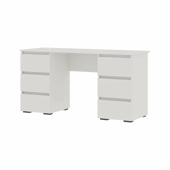 Письменный стол «Хелен» ПС 02 ЛДСП, белый/белый (1420х500х730)