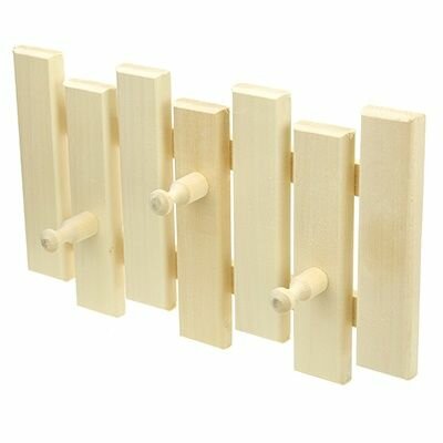 Вешалка-планка Домашняя Мода деревянная, "Оригинальная", 38х23х9 см, 3 крючка, липа