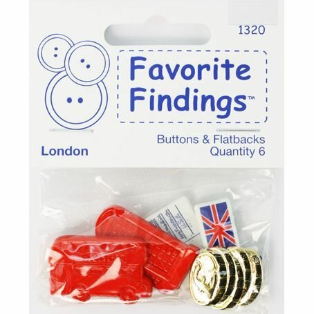 Набор декоративных элементов BLUMENTHAL LANSING "Favorite Findings", Лондон, микс цветов, 6 шт