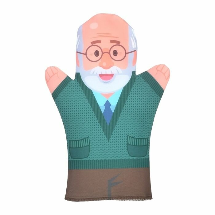 Кукла-перчатка Десятое Королевство "Домашний театр", Дедушка Вова, текстиль (05221)