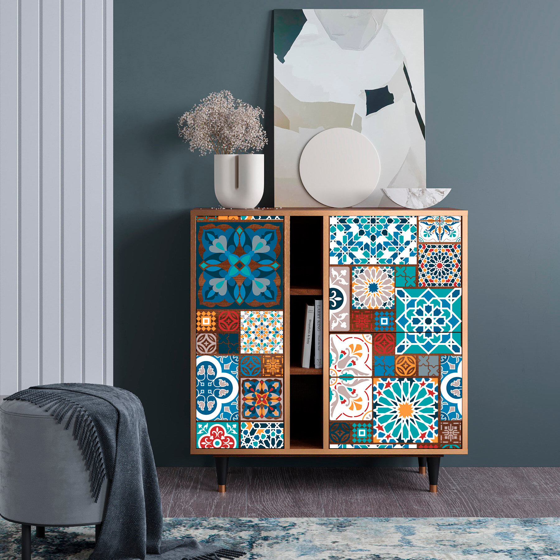 Комод - STORYZ - BS5 Moroccan Market, Размер - 94 x 96 x 41 см, Цвет корпуса - , Орех