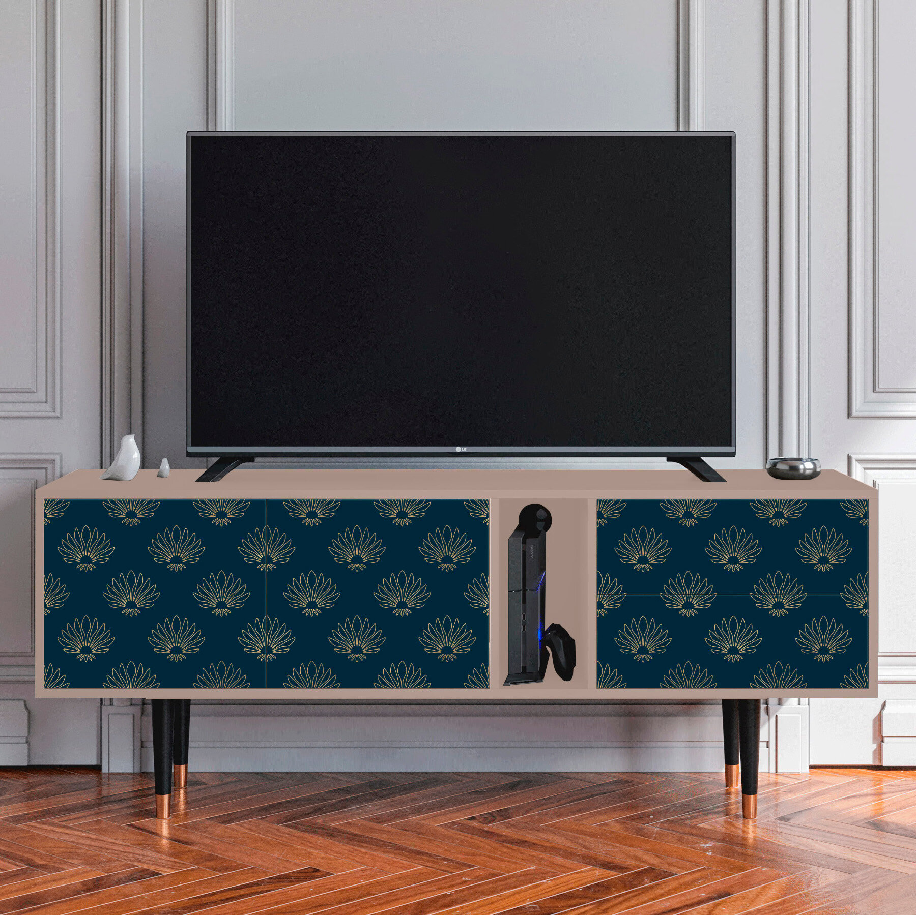 ТВ-Тумба - STORYZ - T1 Blue Lotus, Размер - 170 x 69 x 48 см, Цвет корпуса - , Бежевый