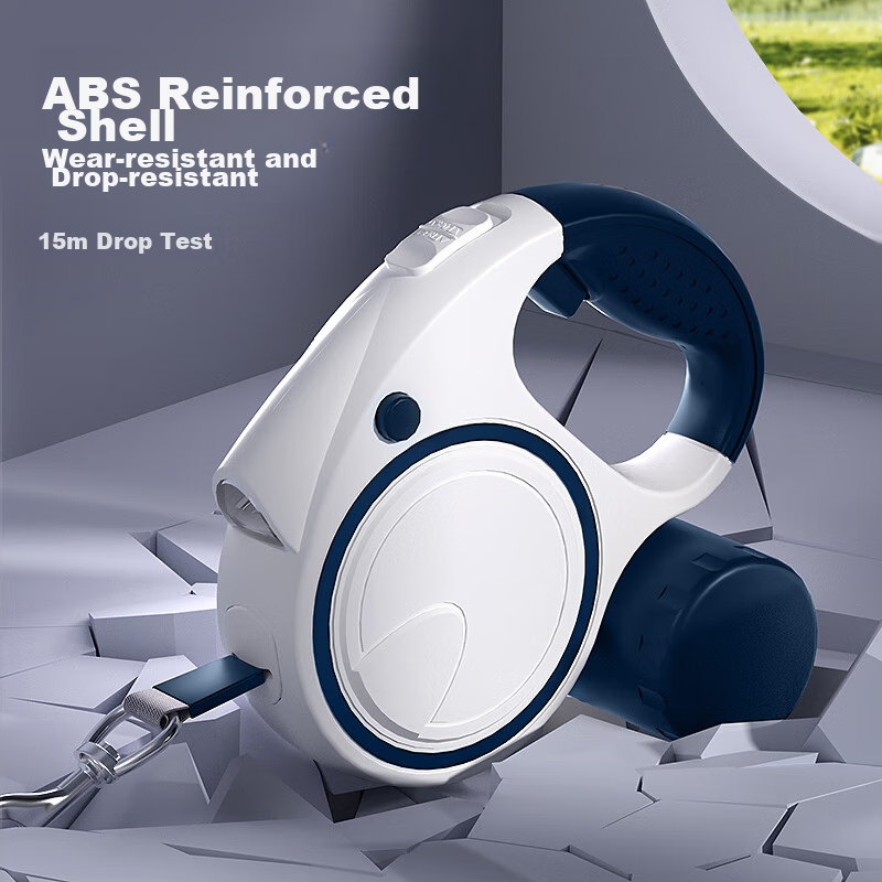 HELLOJOY Automatic Retractable Leash with Light for Small And Medium Dogs, Anti-Explosion Dog Walking Rope, Blue 5-Meter Long Cord