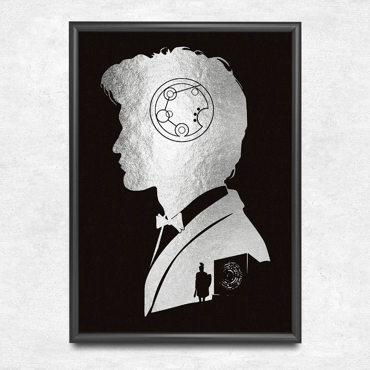 Постер Доктор Кто / Плакат Doctor Who Мэтт Смит. Постер интерьерный для детской, гостиной, спальни, кабинета. Минимализм