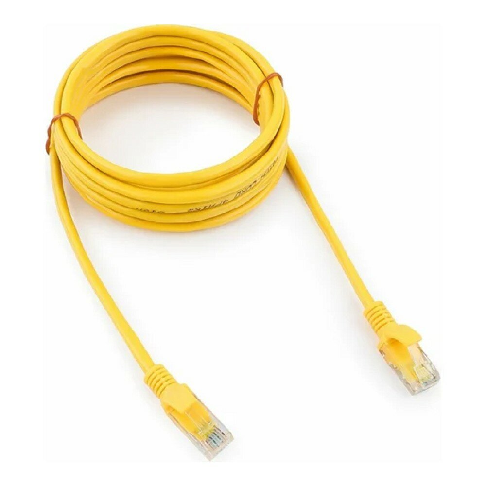 Патч-корд интернет кабель Cablexpert PP12-3M/Y U/ UTP cat.5e 3 м Желтый