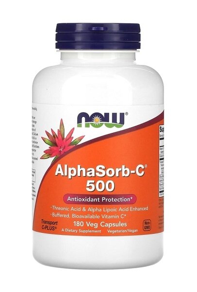NOW AlphaSorb-C 500 (180 вег кап)