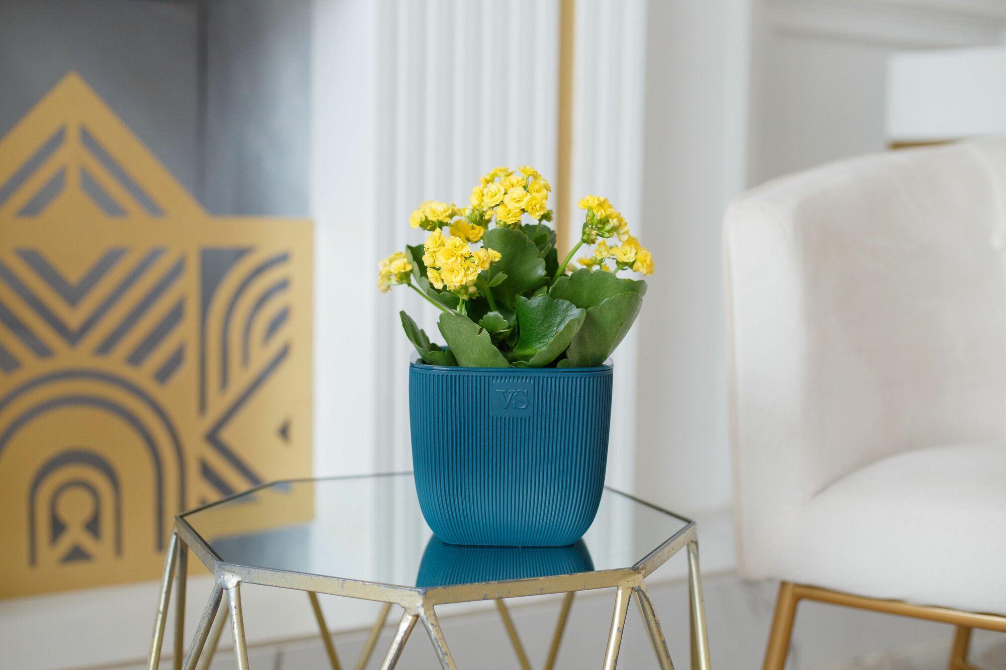 Горшок с дренажной системой Фабио VipSet 4,7 л синий