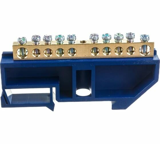 Шина нулевая N "ноль" на DIN-изол ШНИ-6х9-10-Д-С IEK