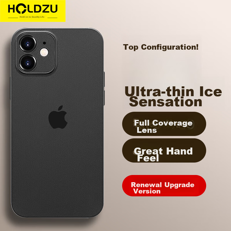 HOLDZU [Unnoticeable Micro-Sand] Case for Apple IPhone 11, Protective Cover with Heat Dissipation, Silicone Lens Protection, Full Coverage, Ultra-Thin Frosted Design for Men And Women, New - Deep Space Black
