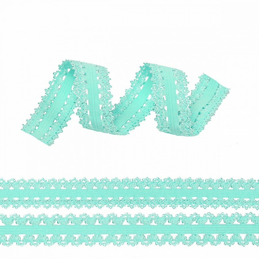 Резинка TBY бельевая Ажурная 20мм RB04 мятный F199 уп.6+/-0,5м