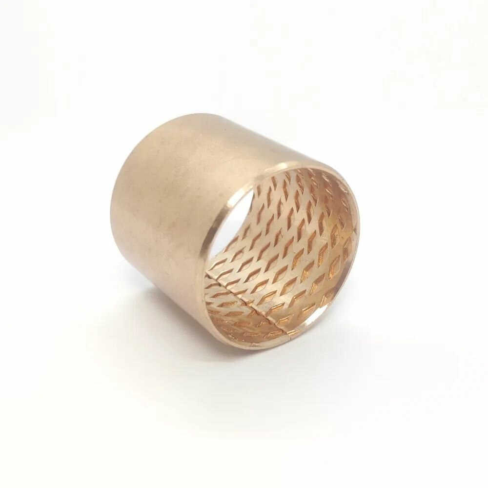 Бронзовая разрезная свертная втулка FB090 35x39x40 / Скользящий подшипник / Металлосвертная втулка с насечкой / для манипуляторов и спец. Техники