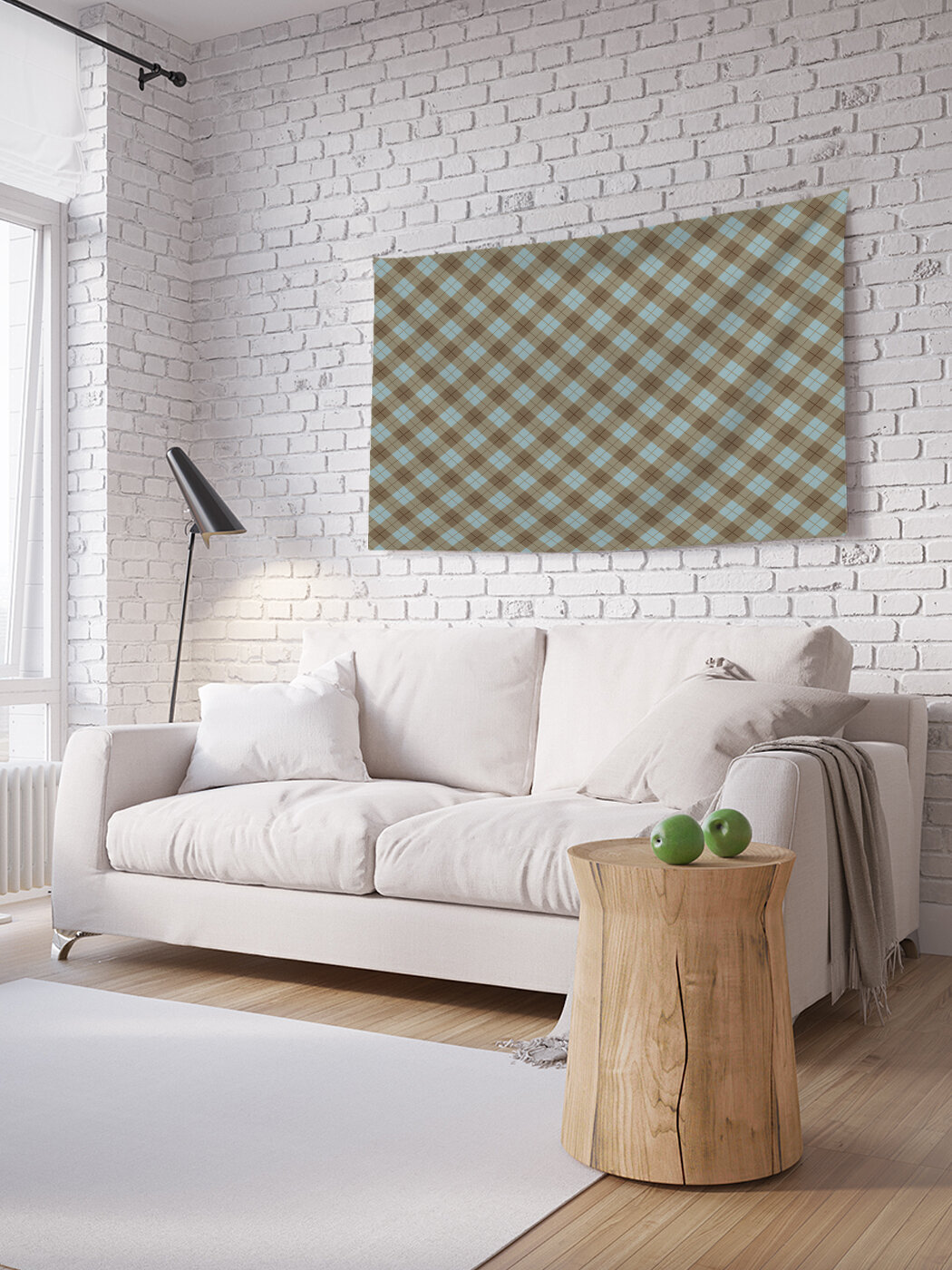 Фотопанно на стену горизонтальный постер 100х150 "Клетка по диагонали", JoyArty