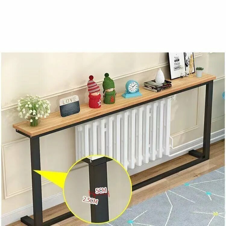 Этажерка, черная матовая, светло-коричневая, 1 секция, 80x15x80 см