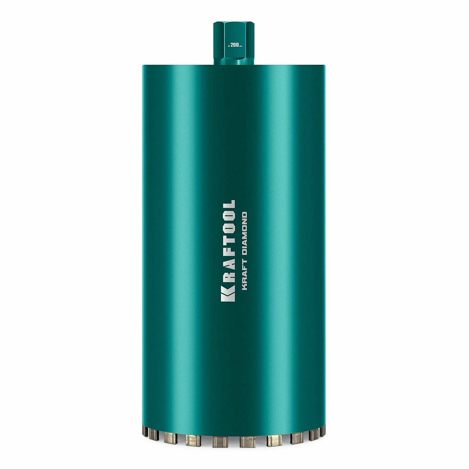 Коронка алмазная по железобетону, KRAFTOOL DIAMOND 200 мм (450 мм, 1 1/4", лазерная сварка сегментов)