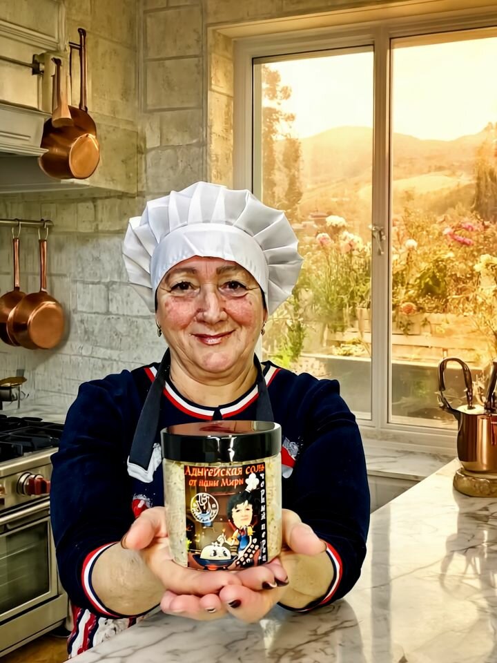 Адыгейская соль от наны Миры с чёрным перцем