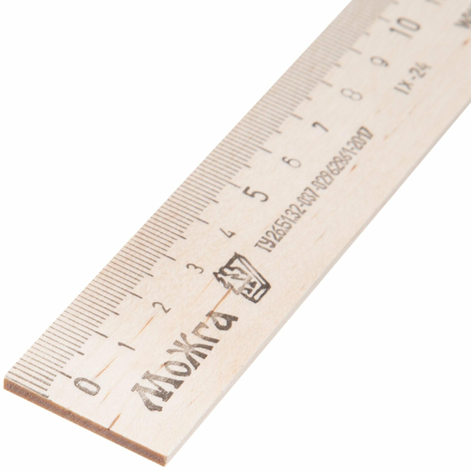 Упаковка 100 шт. Линейка деревянная 15 см, ЛП-150, можга, С03