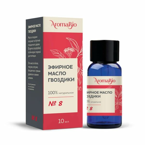Масло эфирное гвоздика AromaBio/АромаБио 10мл