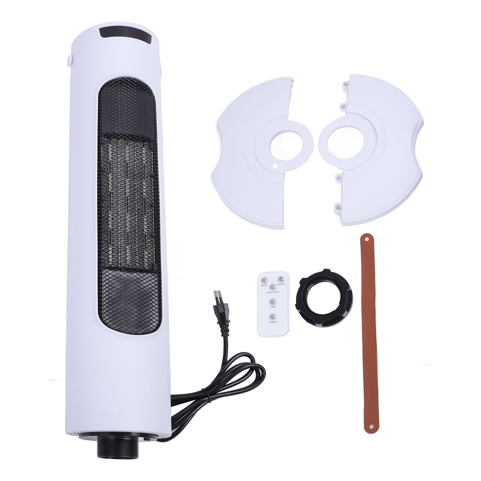 Обогреватель башня вращающаяся конструкция головки функция времени портативное сенсорное управление быстрое отопление электрическое обогреватель с удаленным для домашней спальни офис белый