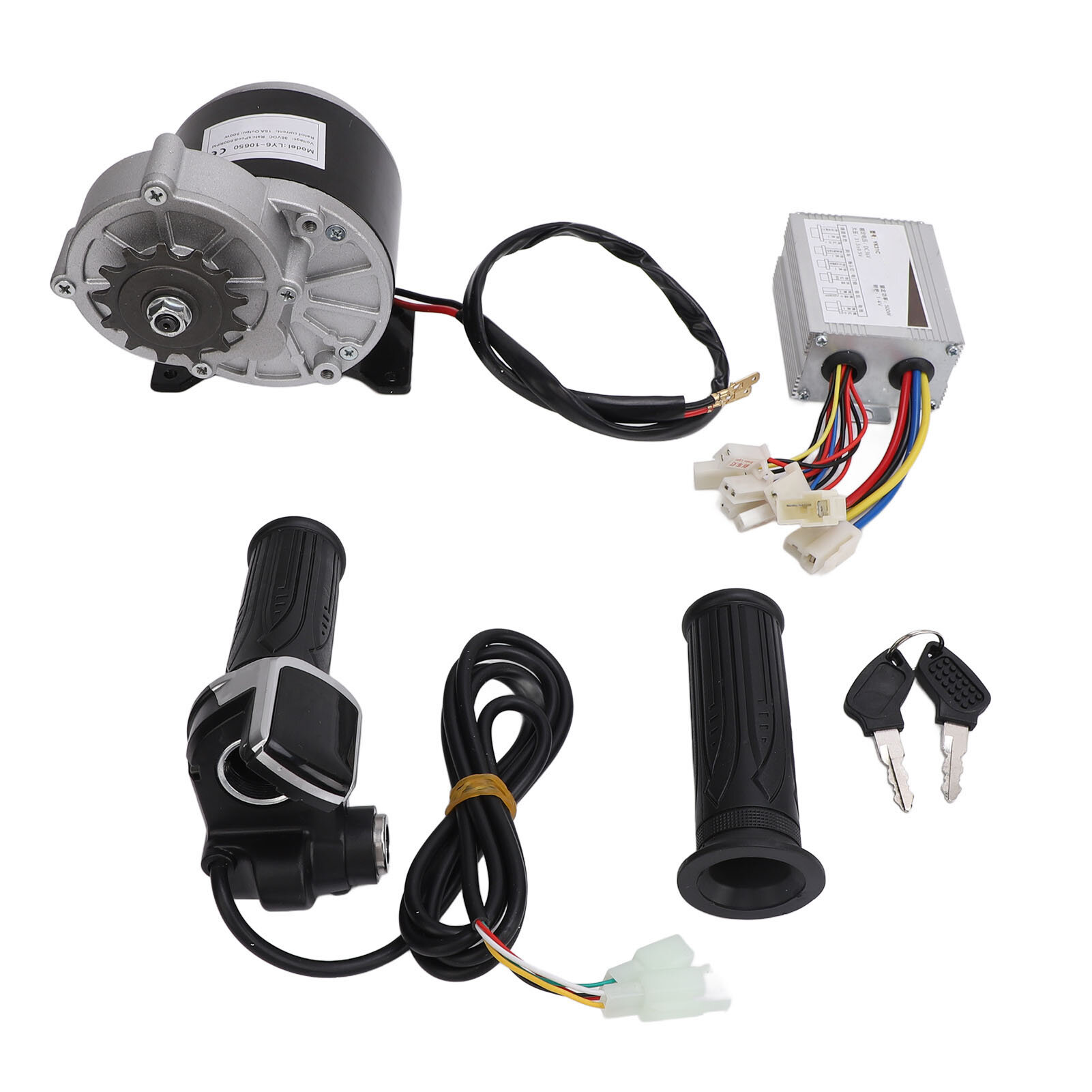 Электродвигатель с редуктором 36 В 500 Вт, 13 зубьев, рукоятка газа, контроллер для электросамоката/велосипеда.