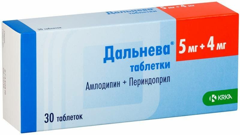 Дальнева, таблетки 5 мг+4 мг, 30 шт.
