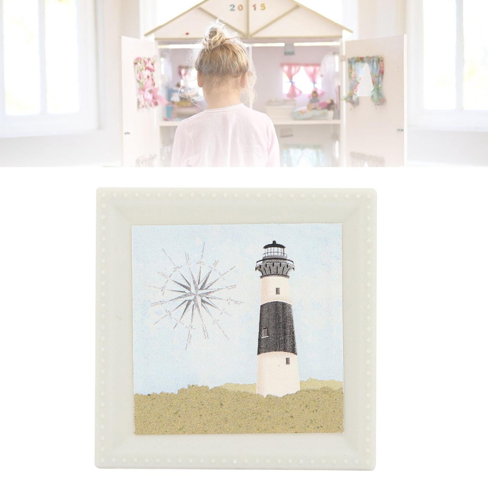 4 шт. Картины для кукольного домика в масштабе 1:12, средиземноморский стиль, миниатюрные картины в рамах, настенные украшения, миниатюрные аксессуары для кукольного домика.