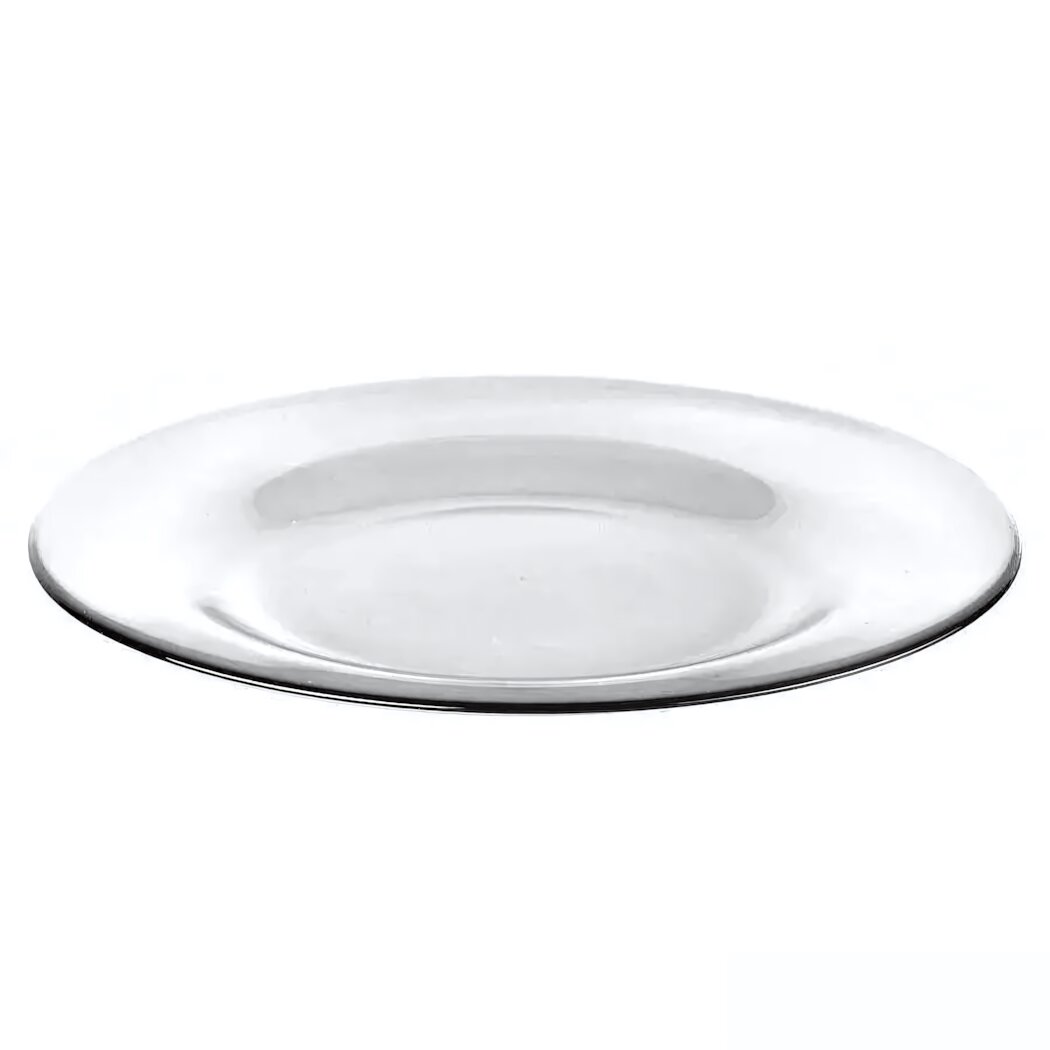 Тарелка из закаленного стекла «INVITATION» 200 мм, прозрачная, круглая, для повседневного использования