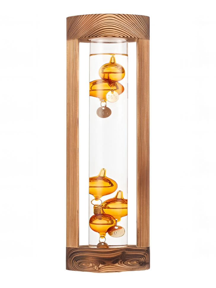 Термометр жидкостный "Галилео Галилей" в деревянном корпусе