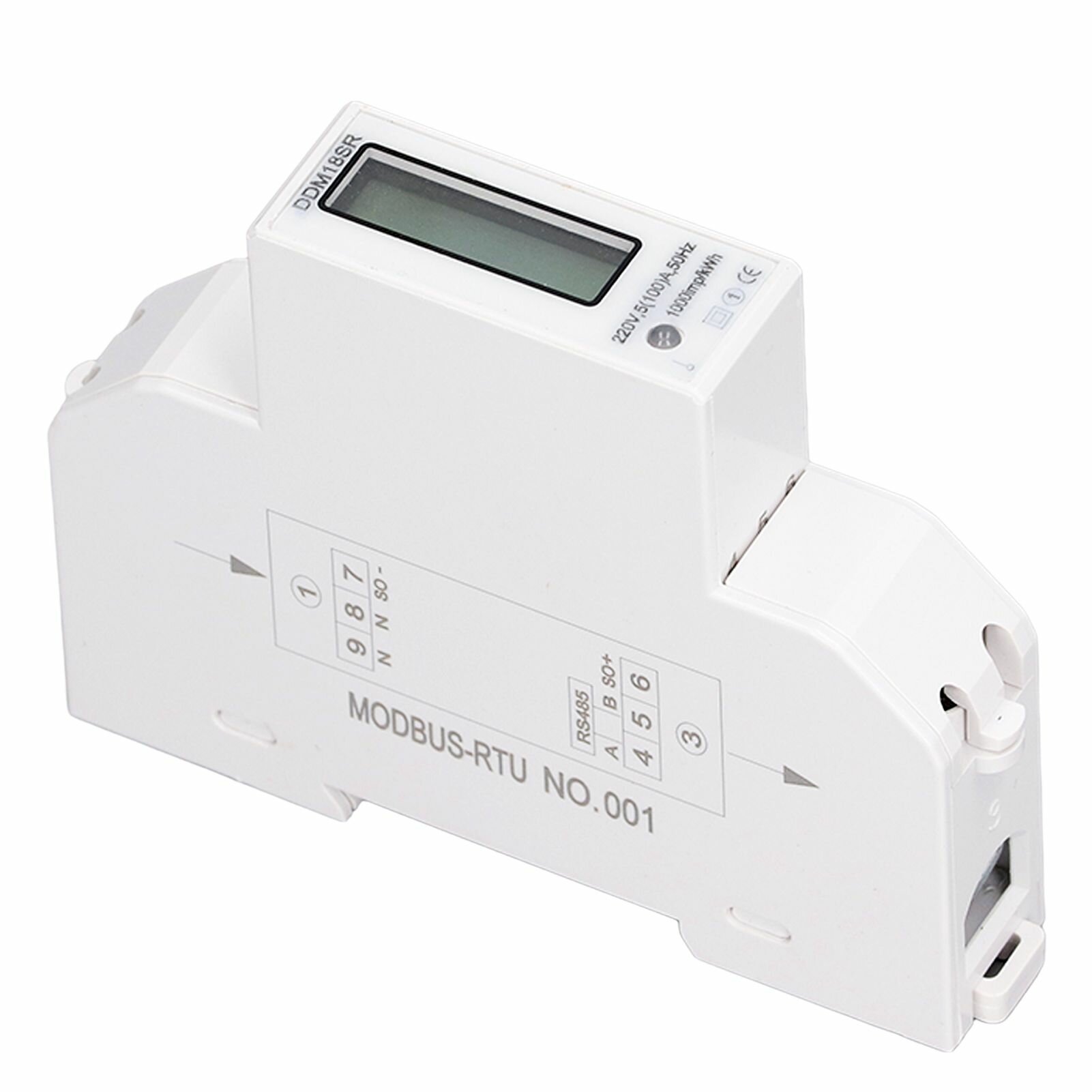 Счетчик электроэнергии постоянного тока, 220 В, ЖК-дисплей, IP51, водонепроницаемый, удаленный, RS485, однофазный монитор использования электроэнергии, 5 100 А