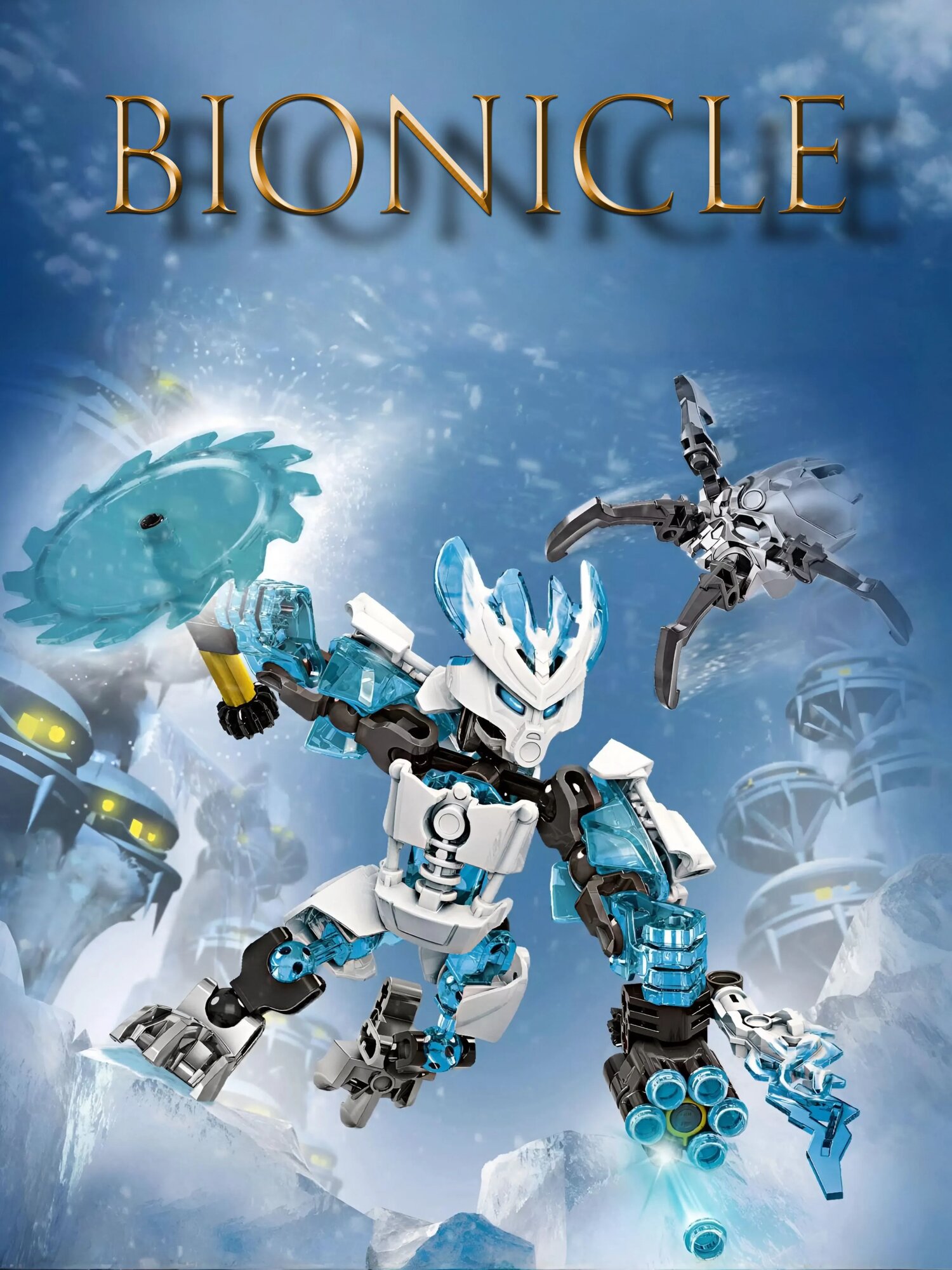 Конструктор Bionicle (Бионикл) - Protector of ice ( защитник льда), 60+ детали, фигурка-игрушка для детей.