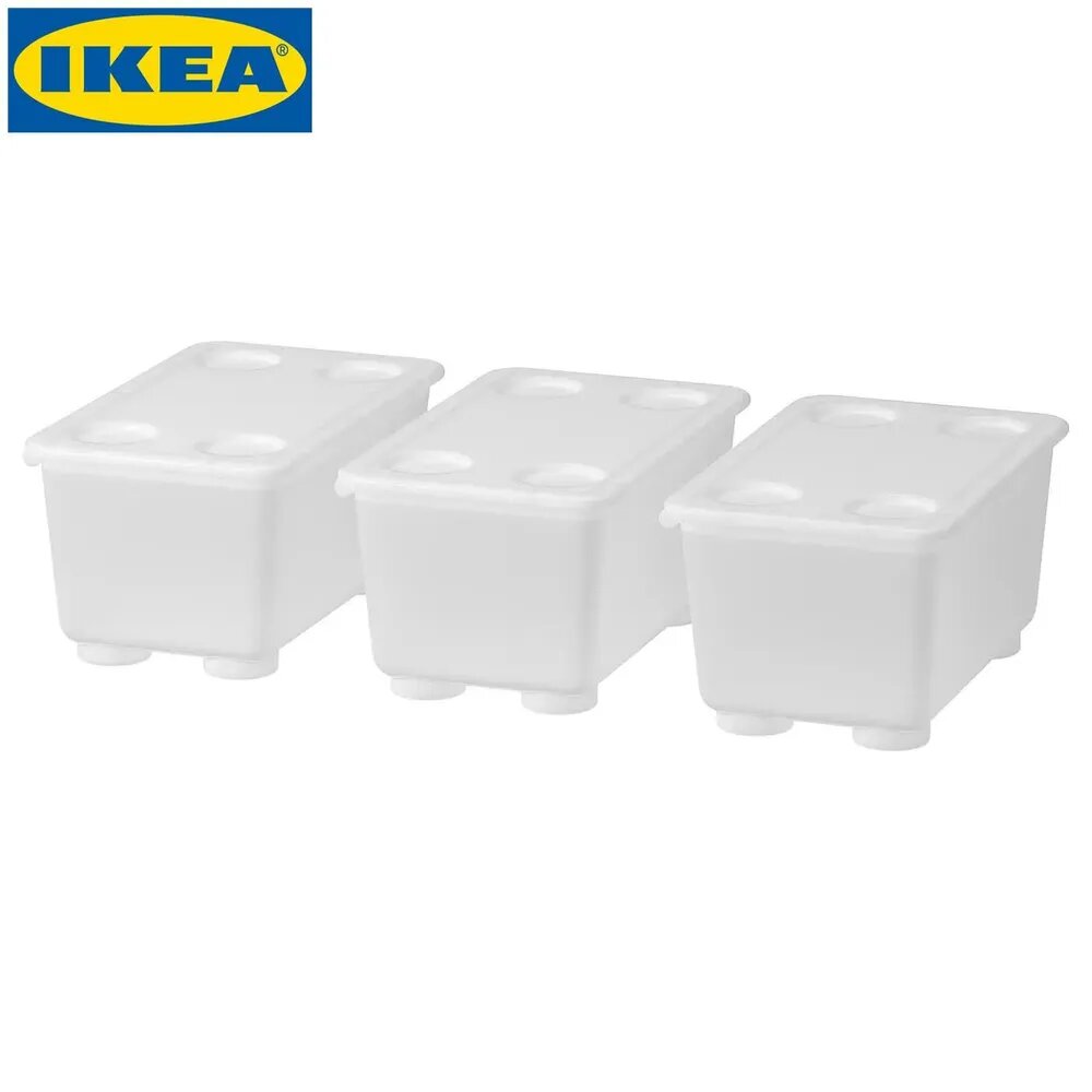 IKEA Коробка для хранения длина 17 см, ширина 10 см, высота 8 см.